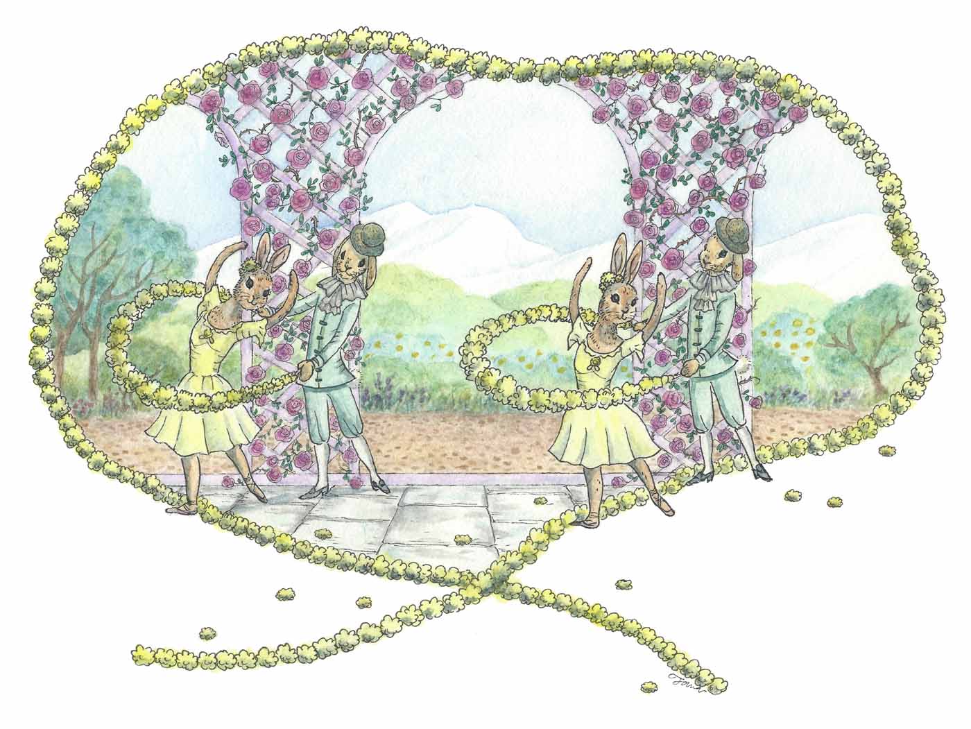 Garland Waltz – Tama Illustration